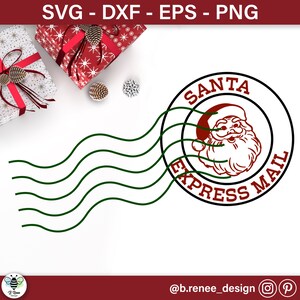 Christmas Stamp SVG | Santa Express | Christmas Postage Stamp | Santa ...