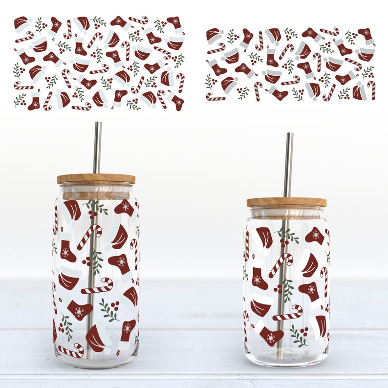 Christmas Can Glass Wrap SVG Bundle: Snowflake, Snowman (digital ...