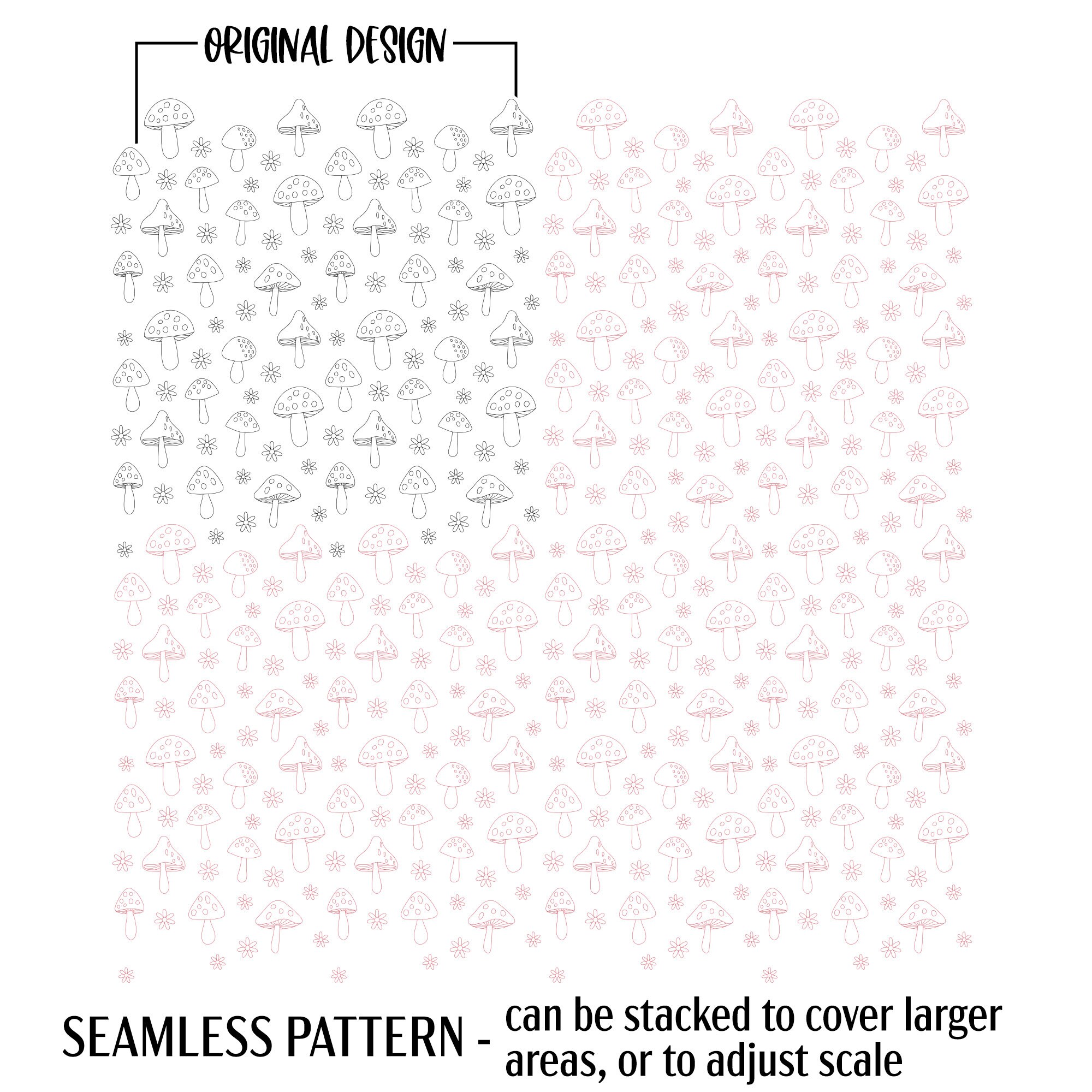 Mushroom Pattern Laser Scoring SVG (digital Download) - Etsy