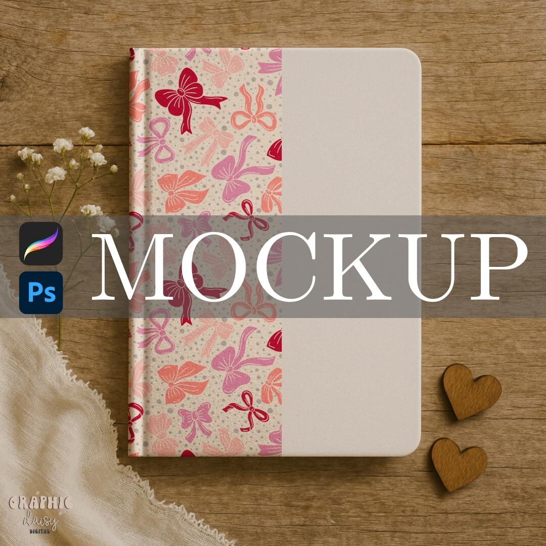 Vintage Valentine Journal Mockup: Procreate and Photoshop Smart Object ...