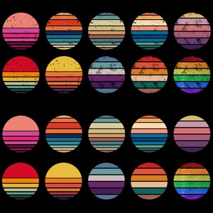 Retro PNG Backgrounds Vintage Backgrounds Bundle Retro Sublimation ...