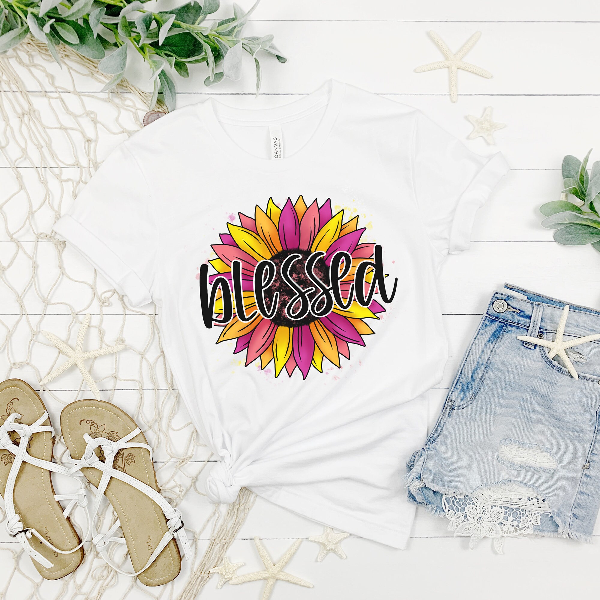 Blessed Sunflower PNG Sunflower Sublimation Blessed PNG - Etsy