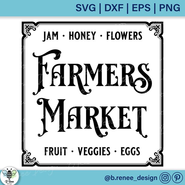 Farmers Market Svg - Etsy Canada