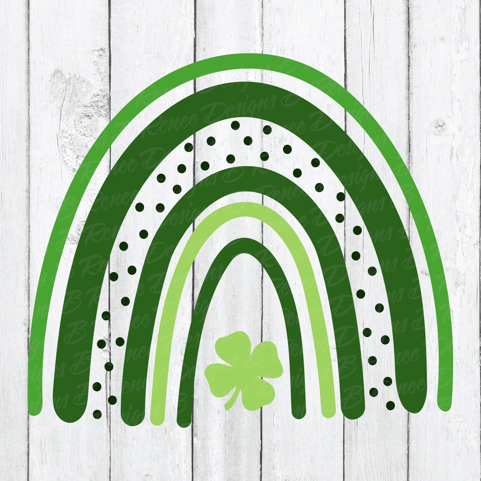 SVG de la Saint-Patrick SVG Shamrock Boho Rainbow SVG - Etsy France