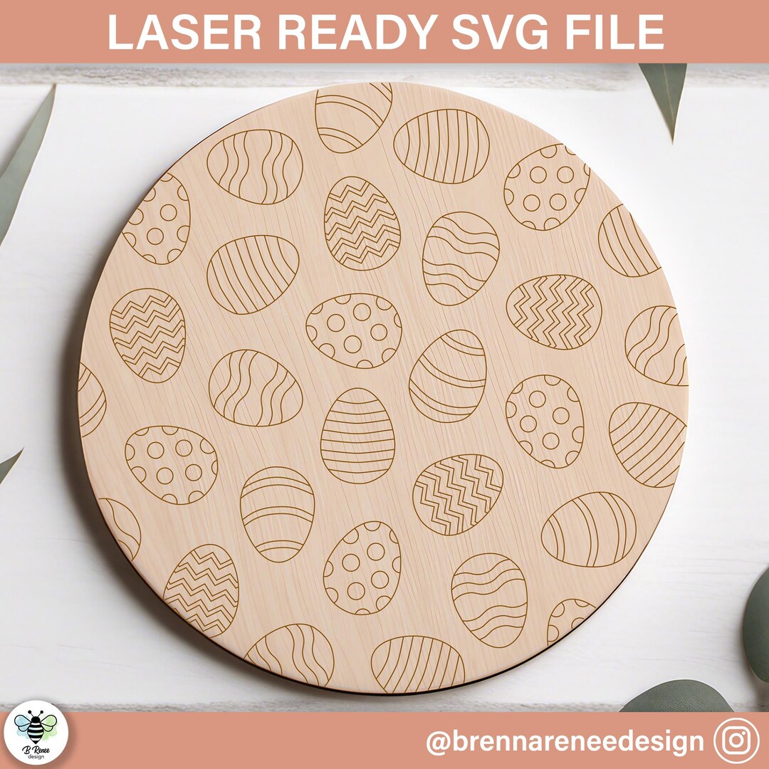 Easter Egg Scoring Pattern | Easter Laser Scoring SVG | Sign Backer ...