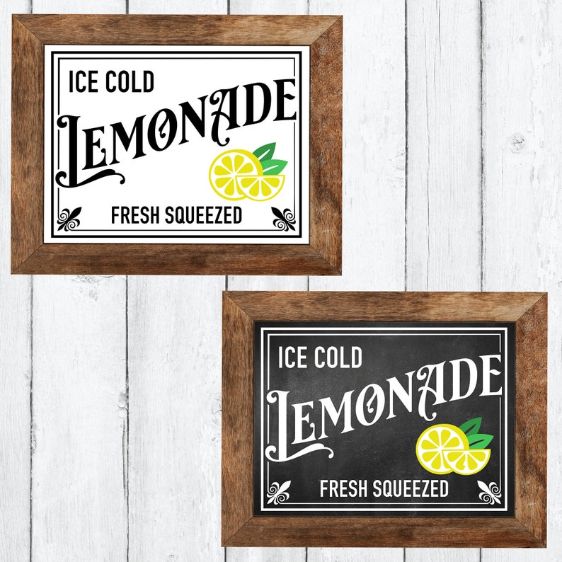 Ice Cold Lemonade Sign SVG Vintage Lemonade Sign Lemonade - Etsy