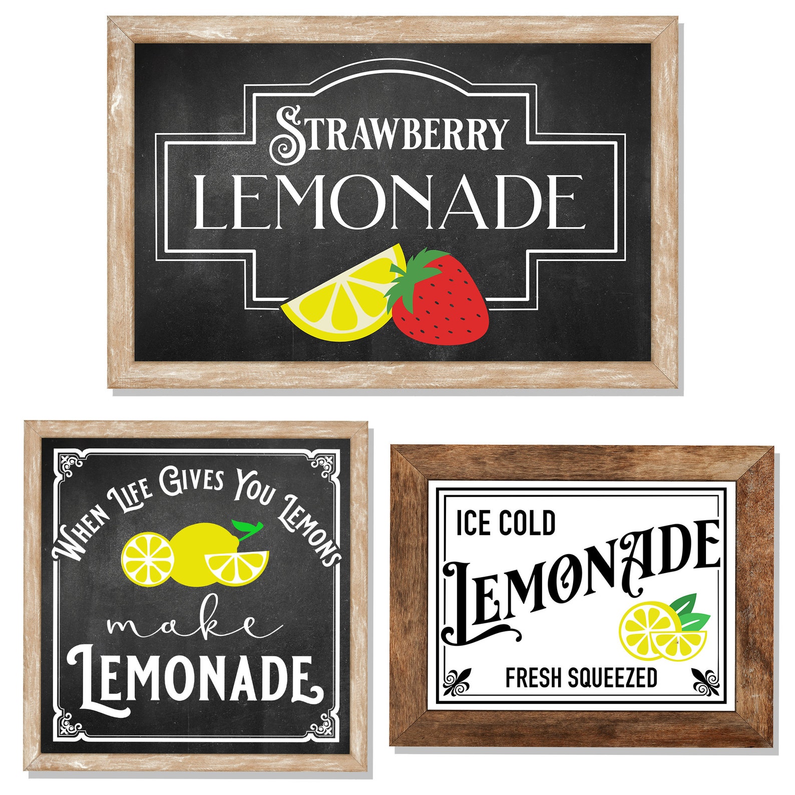 Lemonade Sign SVG Bundle When Life Gives You Lemons Make - Etsy