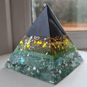 Resin Pyramid, Handmade, Beautiful Décor Piece, One Off, Paper Weight ...