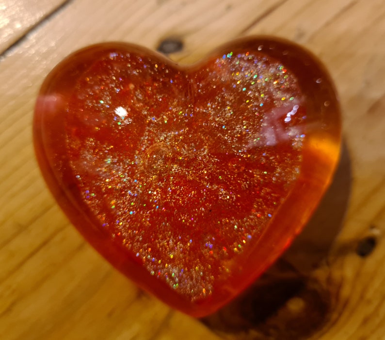 Resin Heart Paperweight, Various, Commission, Made to Order, Birthday ...