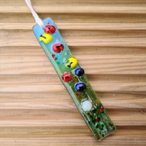 Fused Glass Wish Stick Sun Catcher Light Catcher Mini Meadow Hanging ...