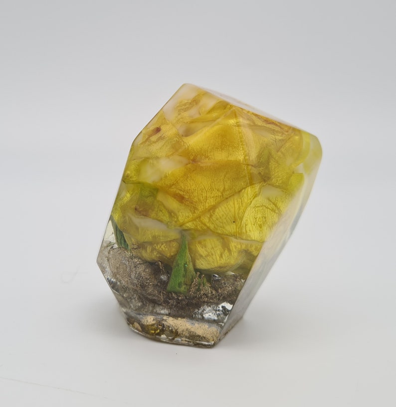 Real Yellow Rose in Crystal Shape Resin Encasing Paper Weight - Etsy UK