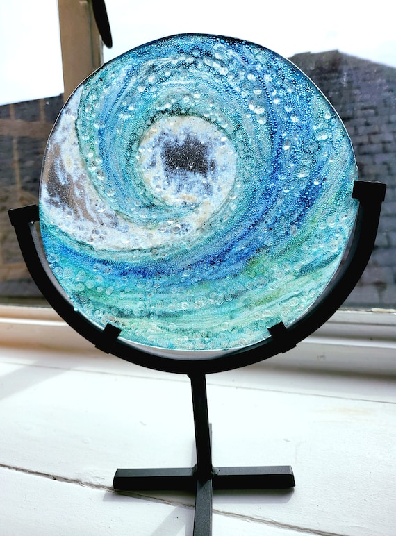 Fused Glass Wave Sea Wave Majestic Ocean Wave Cornish Glass - Etsy