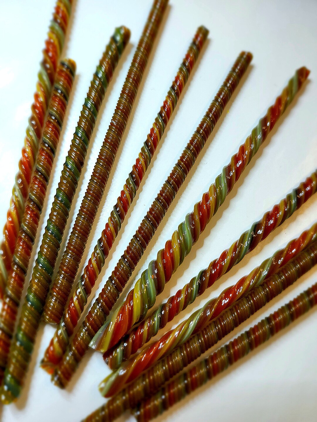 Twisted Cane, 50grams Multi Coloured Candy Shades Mixed Twist Fused ...