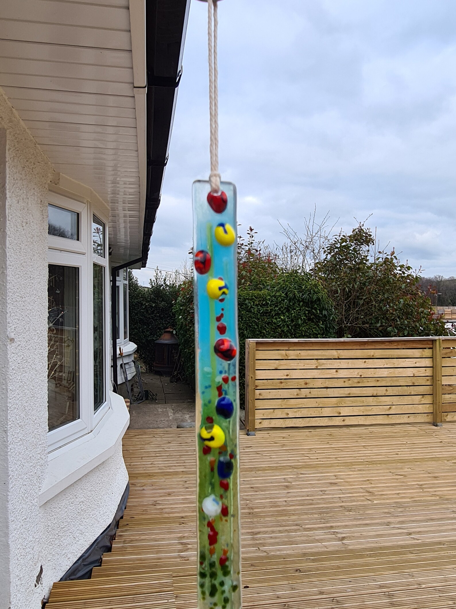 Fused Glass Wish Stick Sun Catcher Light catcher Mini Meadow | Etsy