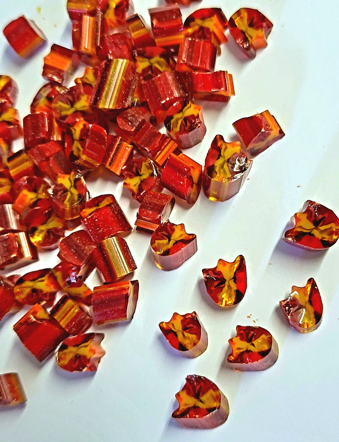 Vitrigraph Tulip Murrine Bell Flower Red/orange/yellow Vitrigraph Fused ...