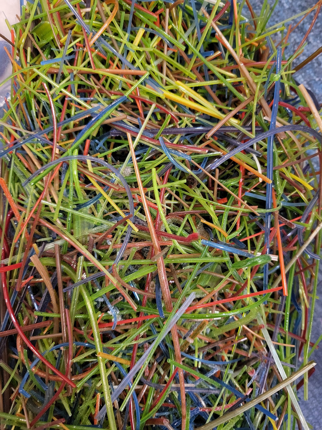 Tiny/small Stringers Multicoloured Vitrigraph Fused Glass 90COE Mix ...