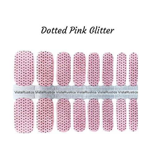 Nail Stickers Nail Art. Nail Wraps. Pink Nail Wrap. Glitter - Etsy