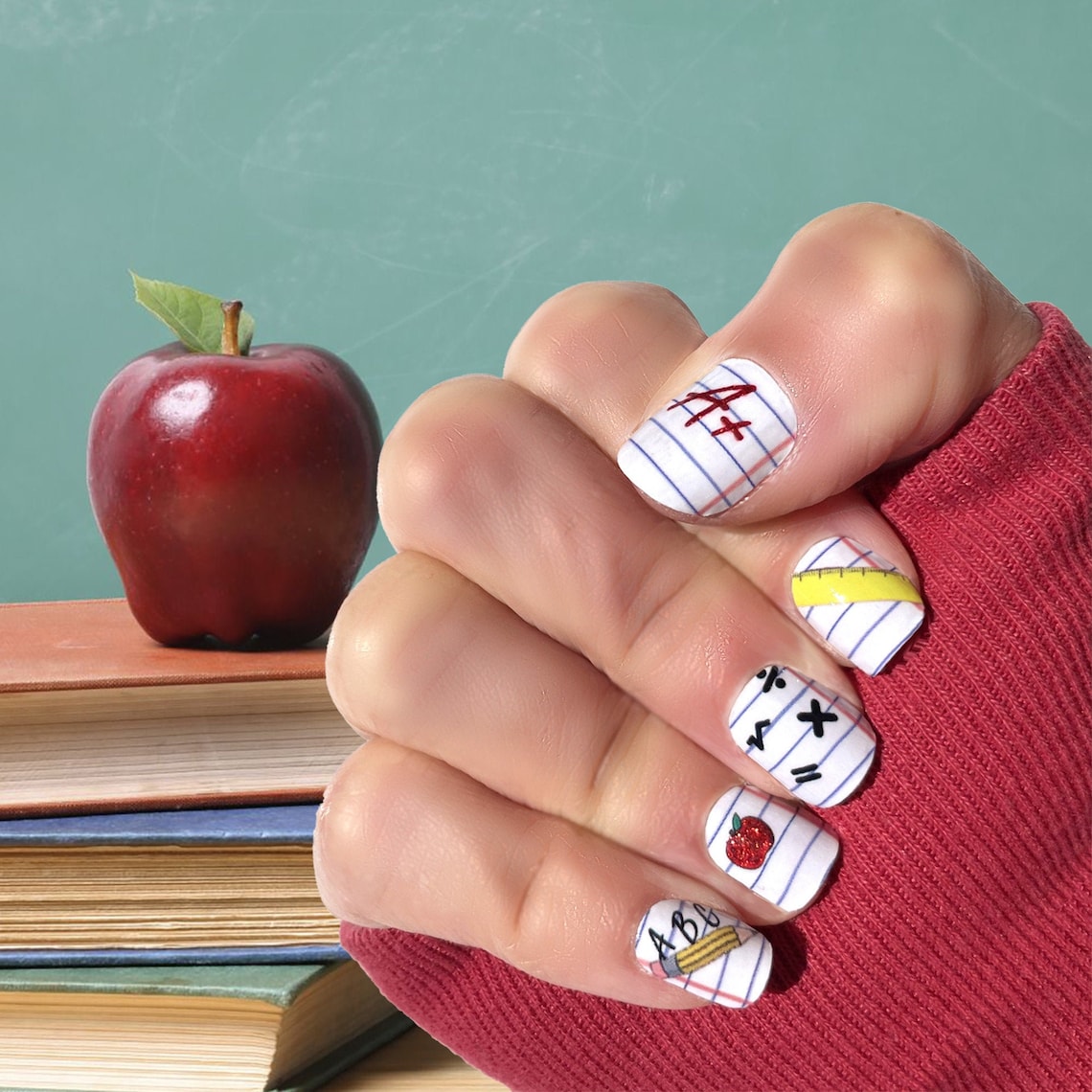 School Dayz Nail Wraps / Teacher Nails - Etsy
