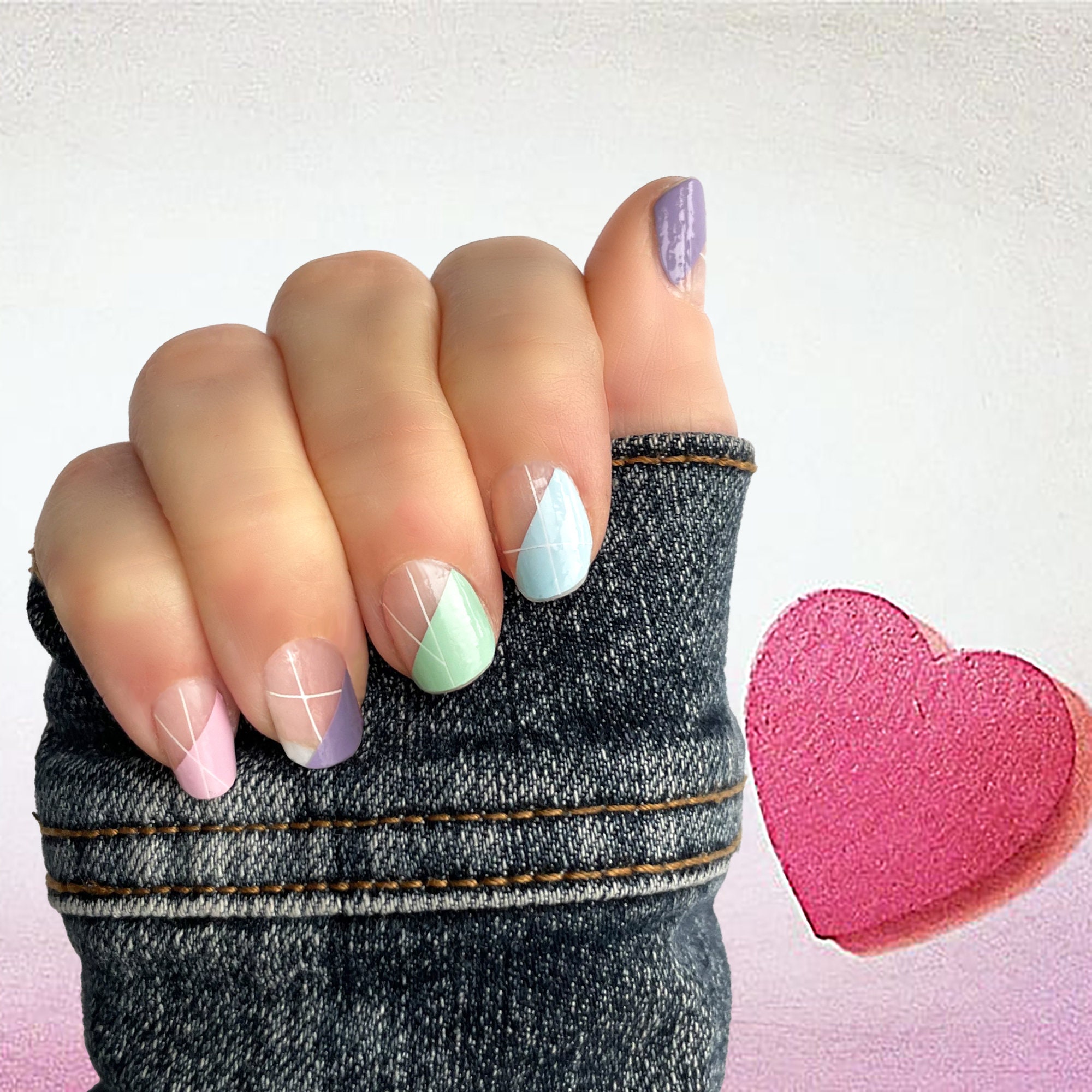 Deja Vu Nail Wraps Negative Space Nail Wraps - Etsy