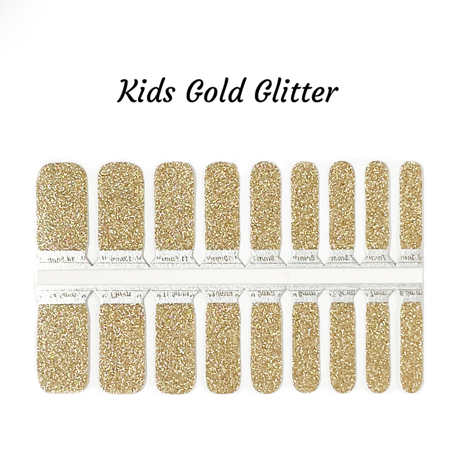 Kids Gold Glitter Nail Wraps (ages 5-10) - Etsy