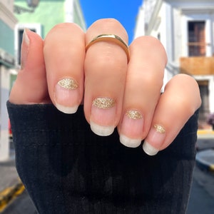 Gold Rush Nail Wraps / Transparent Nail Wraps / Gold Cuticle Nail Wrap ...