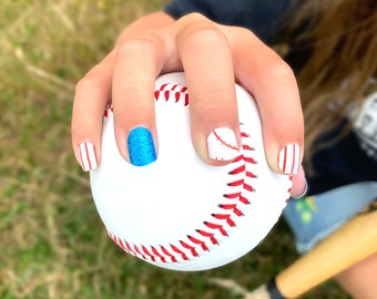 Baseball Nail Wraps - Etsy