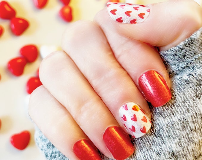 All You Need is Love Nail Wraps / Valentine Nails - Etsy