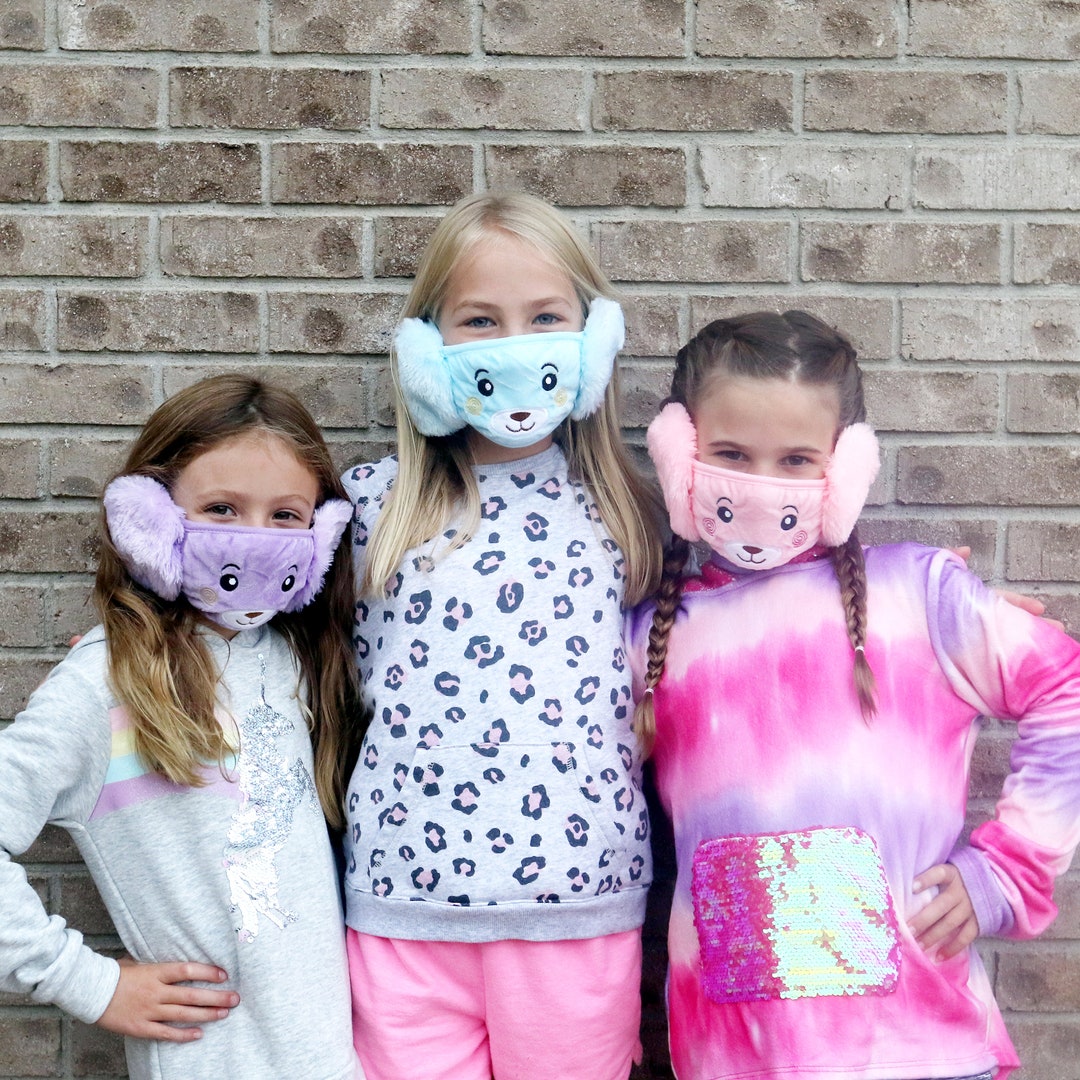 Kids 2-in-1 Face Masks / Kids Facemask With Ear Covering - Etsy