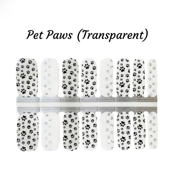 Pet Paws Transparent Nail wraps/ Paw nail wraps / Pet Nail | Etsy