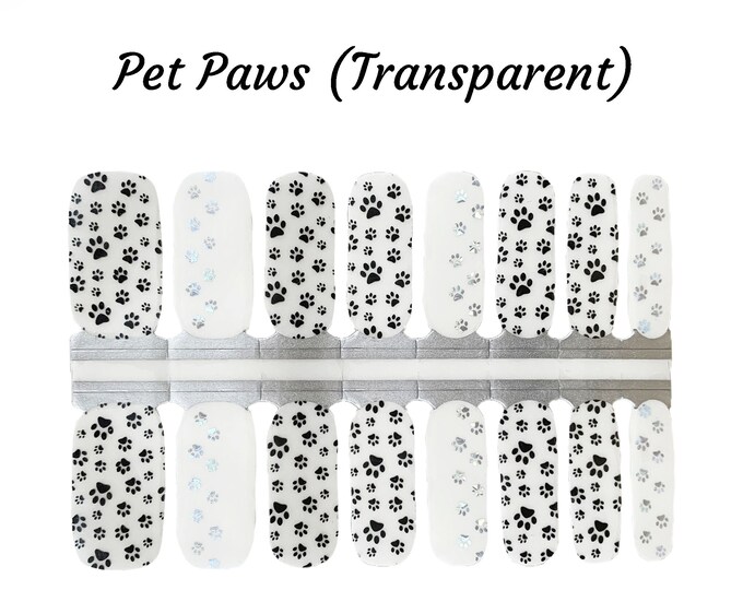 Pet Paws (transparent) Nail Wraps/ Paw Nail Wraps / Pet Nail Wraps - Etsy