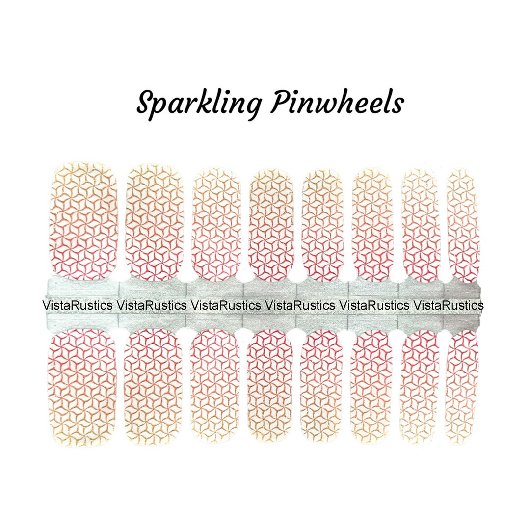 Sparkling Pinwheels Nail Wraps / Pinwheel Nail Wraps - Etsy