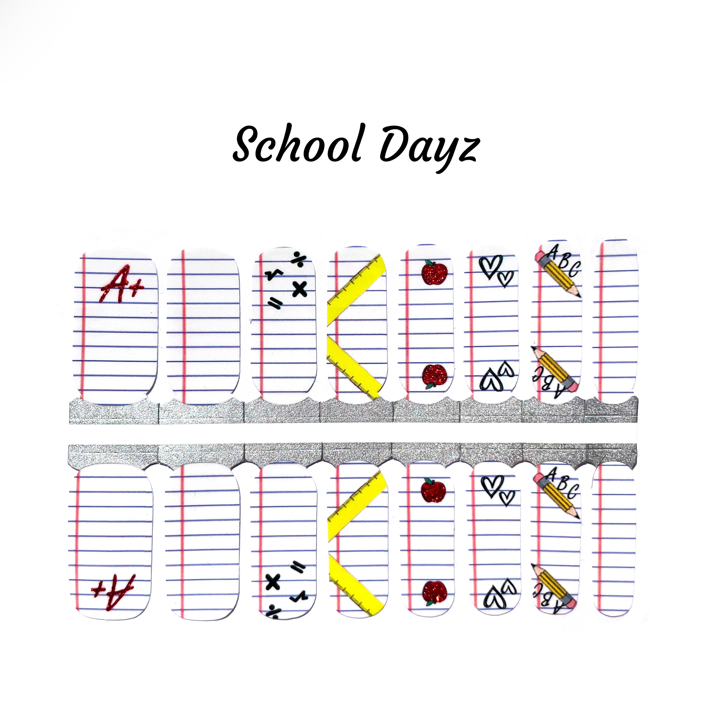 School Dayz Nail Wraps / Teacher Nails - Etsy