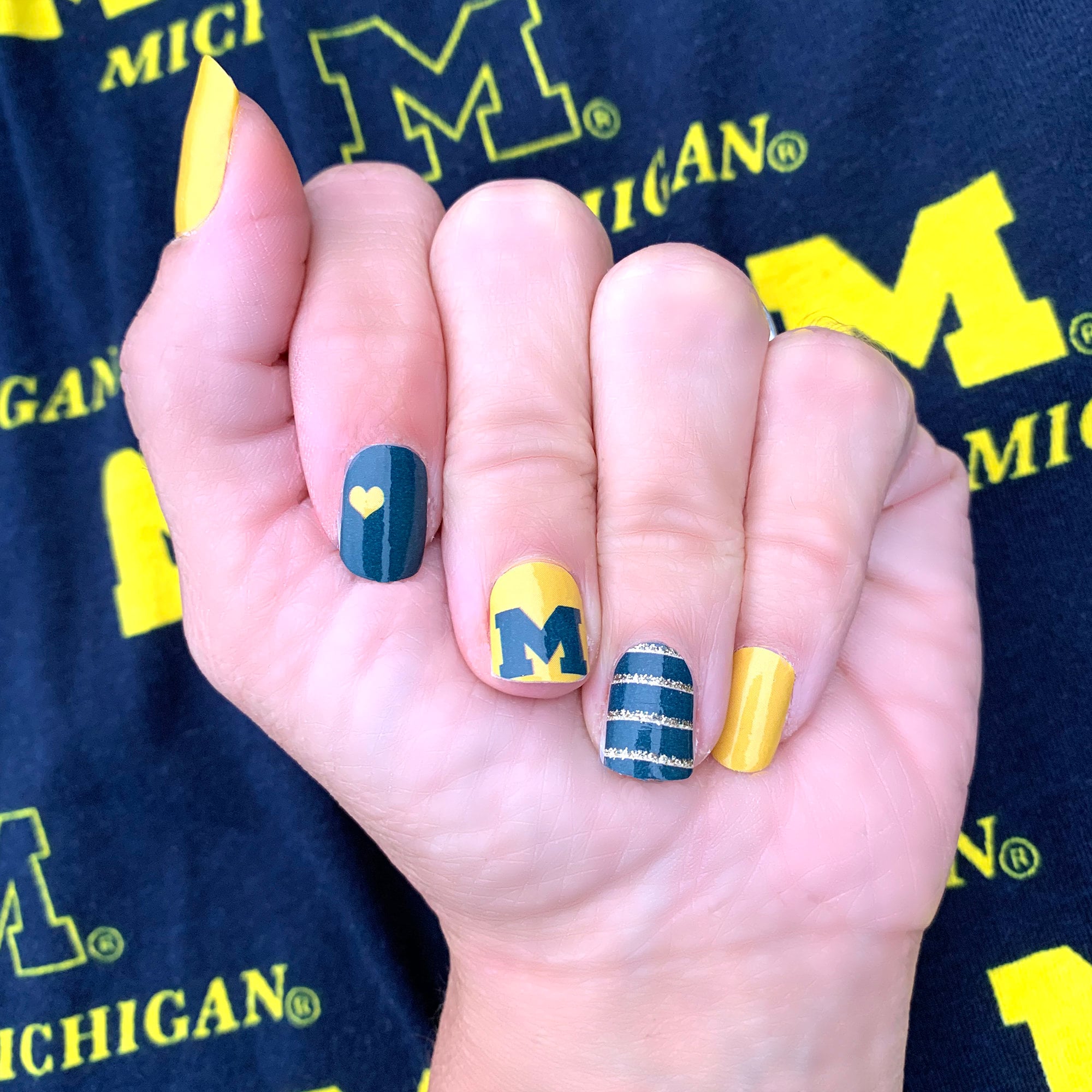 Let's Go Blue Nail Wraps / Michigan University Nail Wraps - Etsy