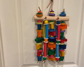 36 Large Colored Wood Wood Blocks Parrot Bird Parts - Etsy