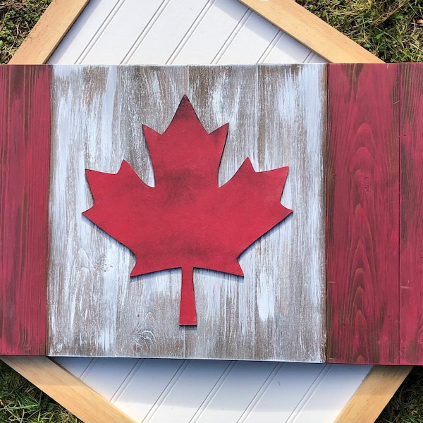 Wooden Canadian Flag - Etsy Canada
