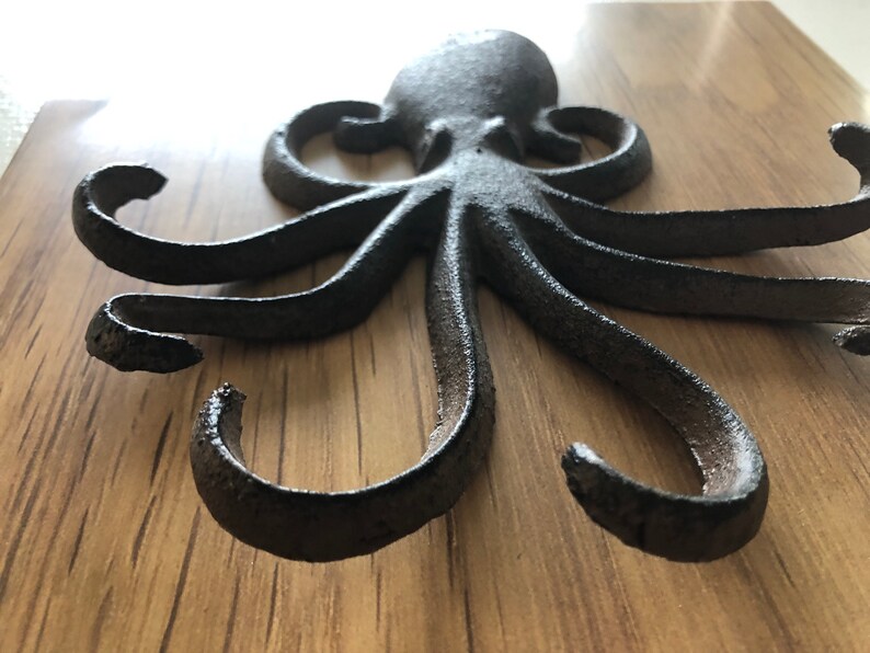 CAST IRON Octopus Hook Octopus Key Holder Octopus Decor | Etsy
