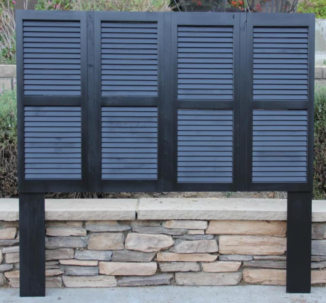 Repurposed Shutter Headboard, Coastal Beach Decor, Custom Size - Etsy
