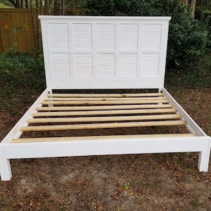Shutter Bed Queen King Twin Full Double Headboard, Footboard, Sidetails ...