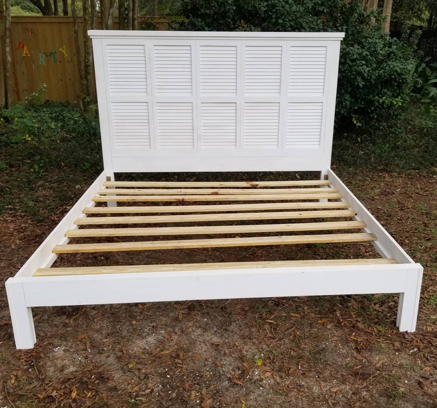 Shutter Bed Queen King Twin Full Double Headboard, Footboard, Sidetails ...