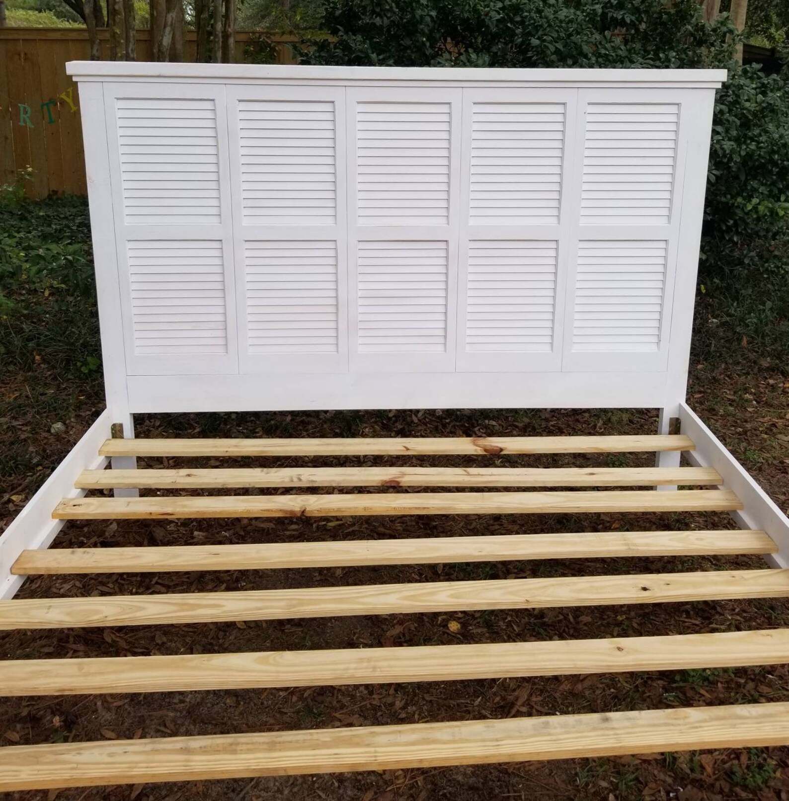 Shutter Bed Queen King Twin Full Double Headboard, Footboard, Sidetails ...