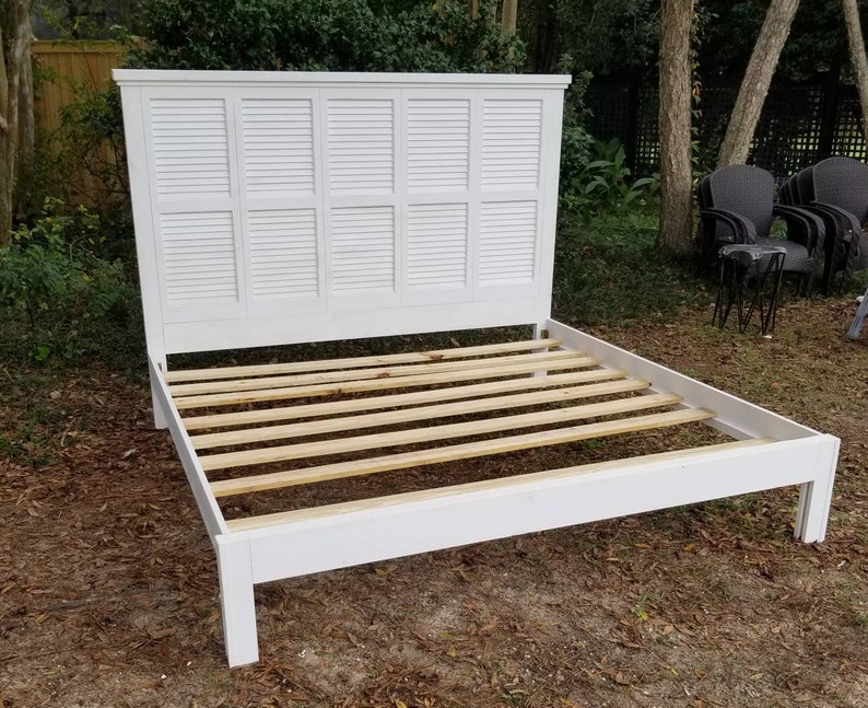 Shutter Bed Queen King Twin Full Double Headboard, Footboard, Sidetails ...