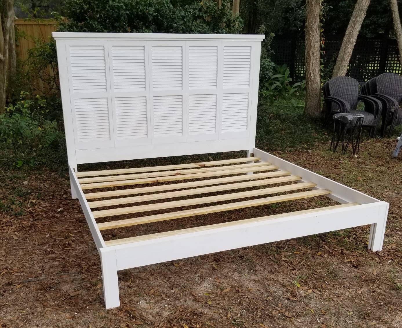 Shutter Bed Queen King Twin Full Double Headboard, Footboard, Sidetails ...