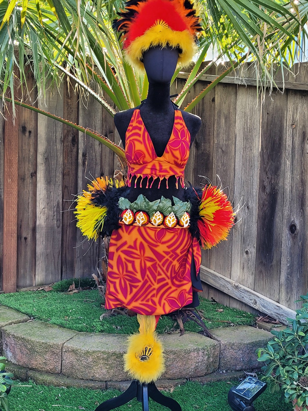 The kilauea Custom-made Tahitian Dance Costume - Etsy