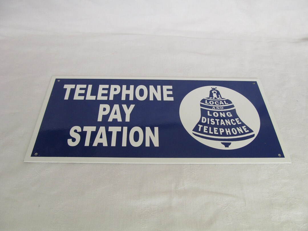 Steel Telephone Pay Station Sign - Etsy