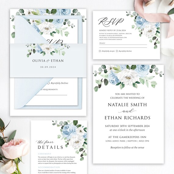 Invitaciones De Boda Con Cielo Azul Invitaciones El Baúl Les