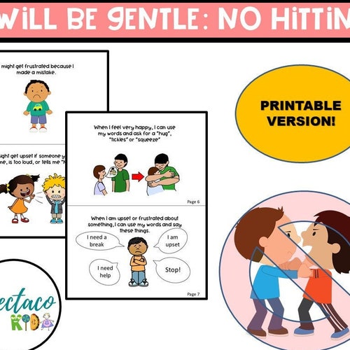 A Social Story for Autism and Behavior Management No Hitting - Etsy