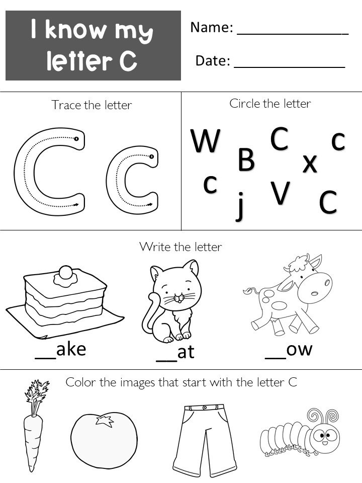 A to Z Printable Alphabet Worksheets Kindergarten, Toddlers, Preschool ...