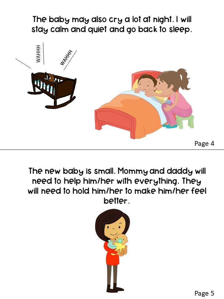 New Baby, A Social Story for Autism and Behavior Management DIGITAL ...