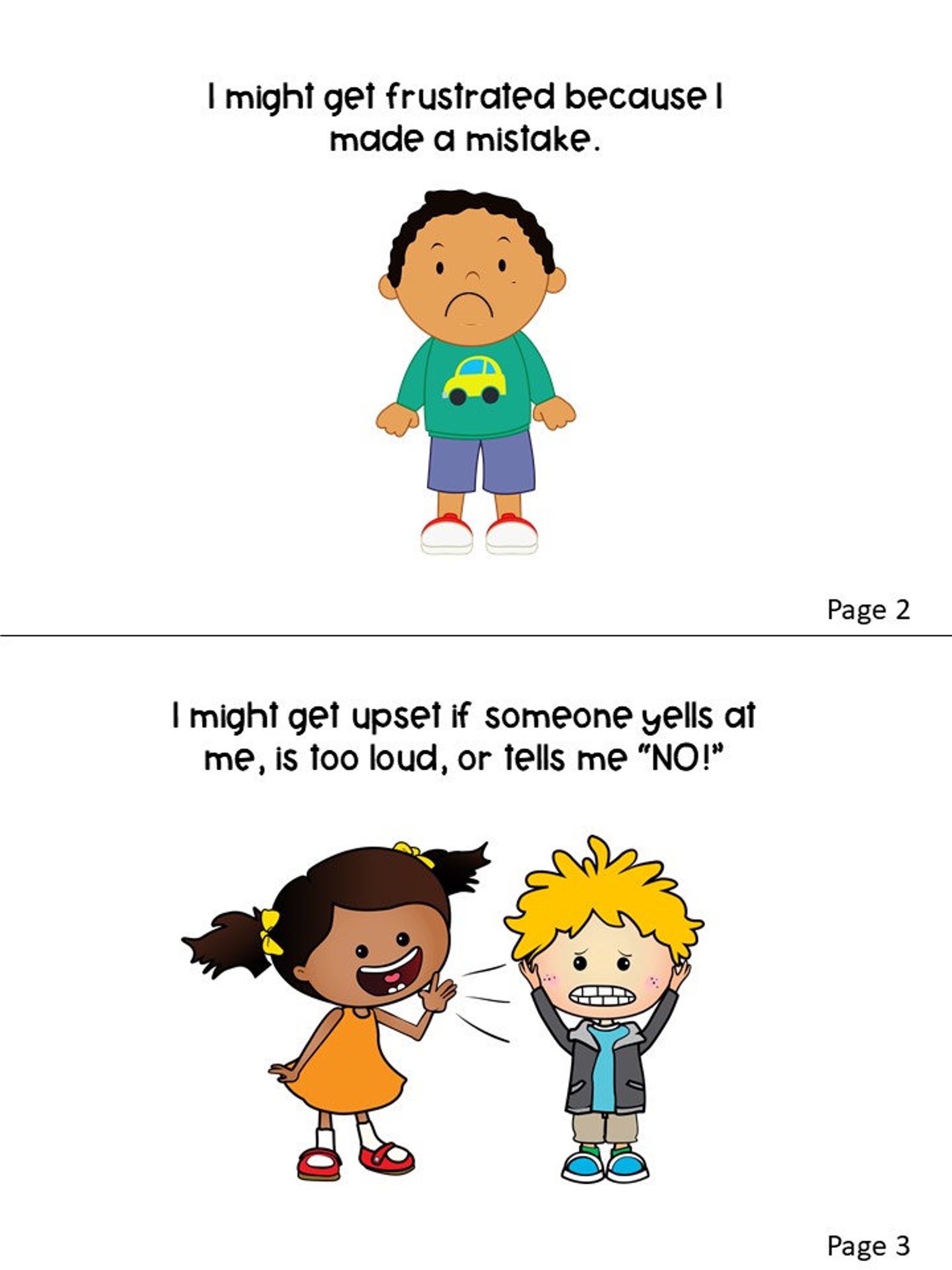 A Social Story for Autism and Behavior Management, No Hitting, Self ...