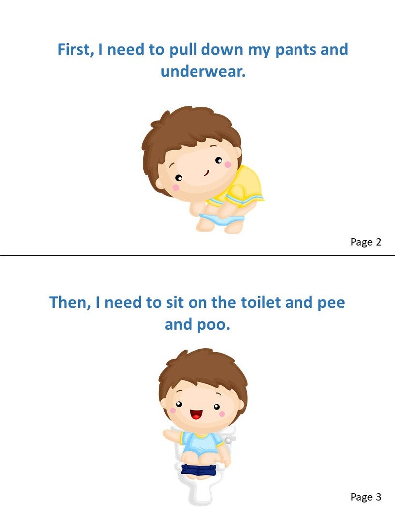 Toilet Training Potty Training A Social Story for Autism and - Etsy Canada
